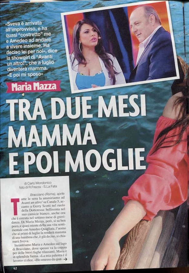 Maria Mazza su Visto : tra due mesi Mamma e poi moglie - Il Vicolo ...